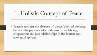 Education for Peace: Knowledge/Content Areas | PPTX