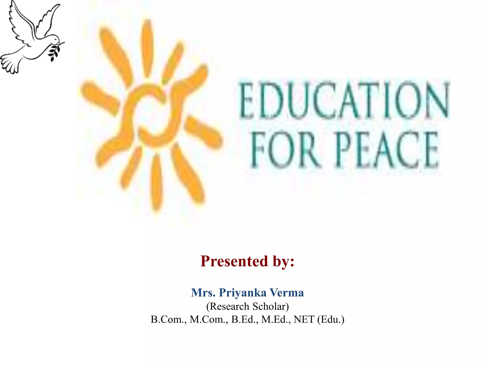 Education for peace | PPTX