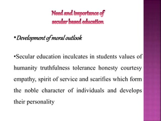 Education for secularism | PPTX