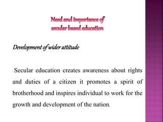 Education for secularism | PPTX