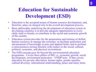 Education for sustainable development | PPT