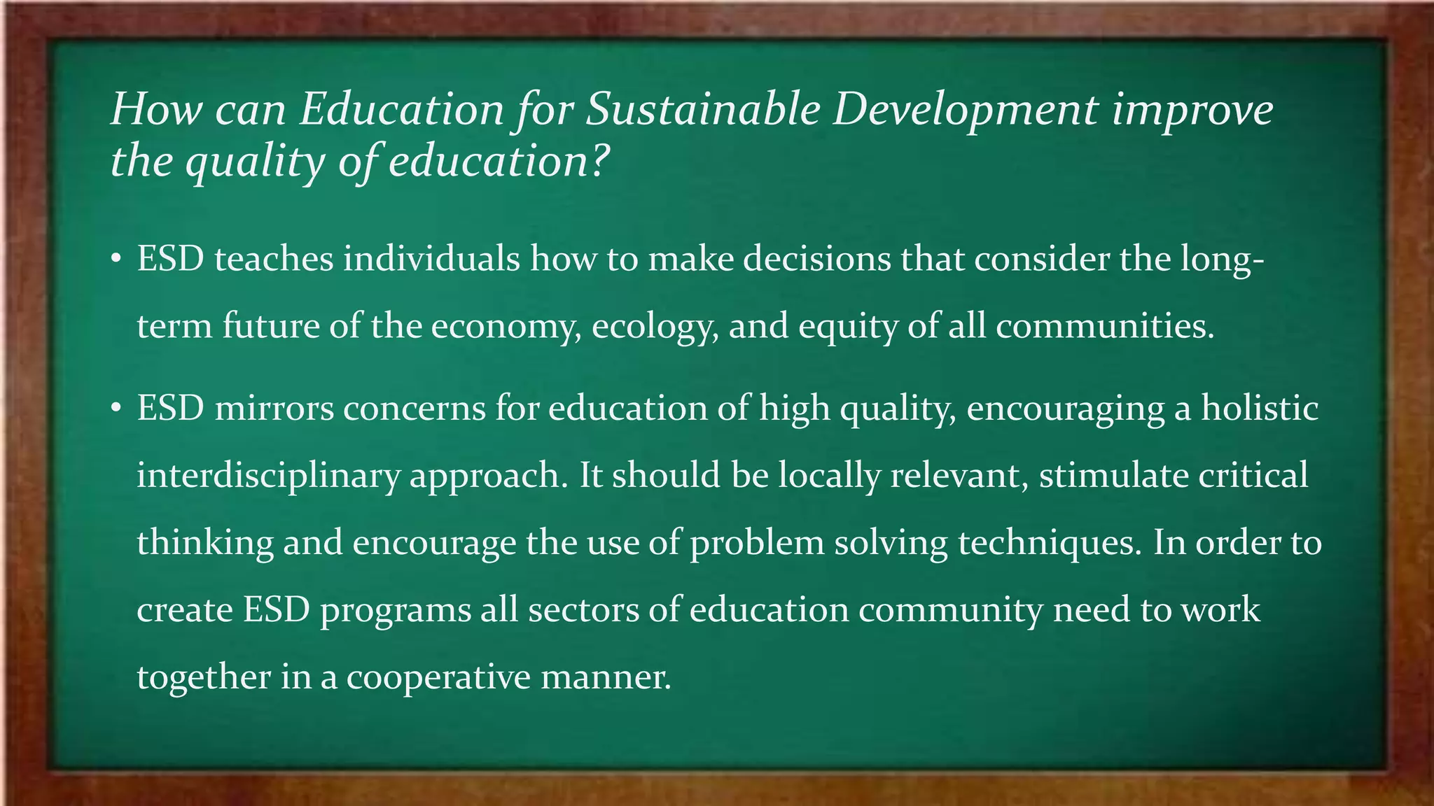 Education For Sustainable Development | PPTX