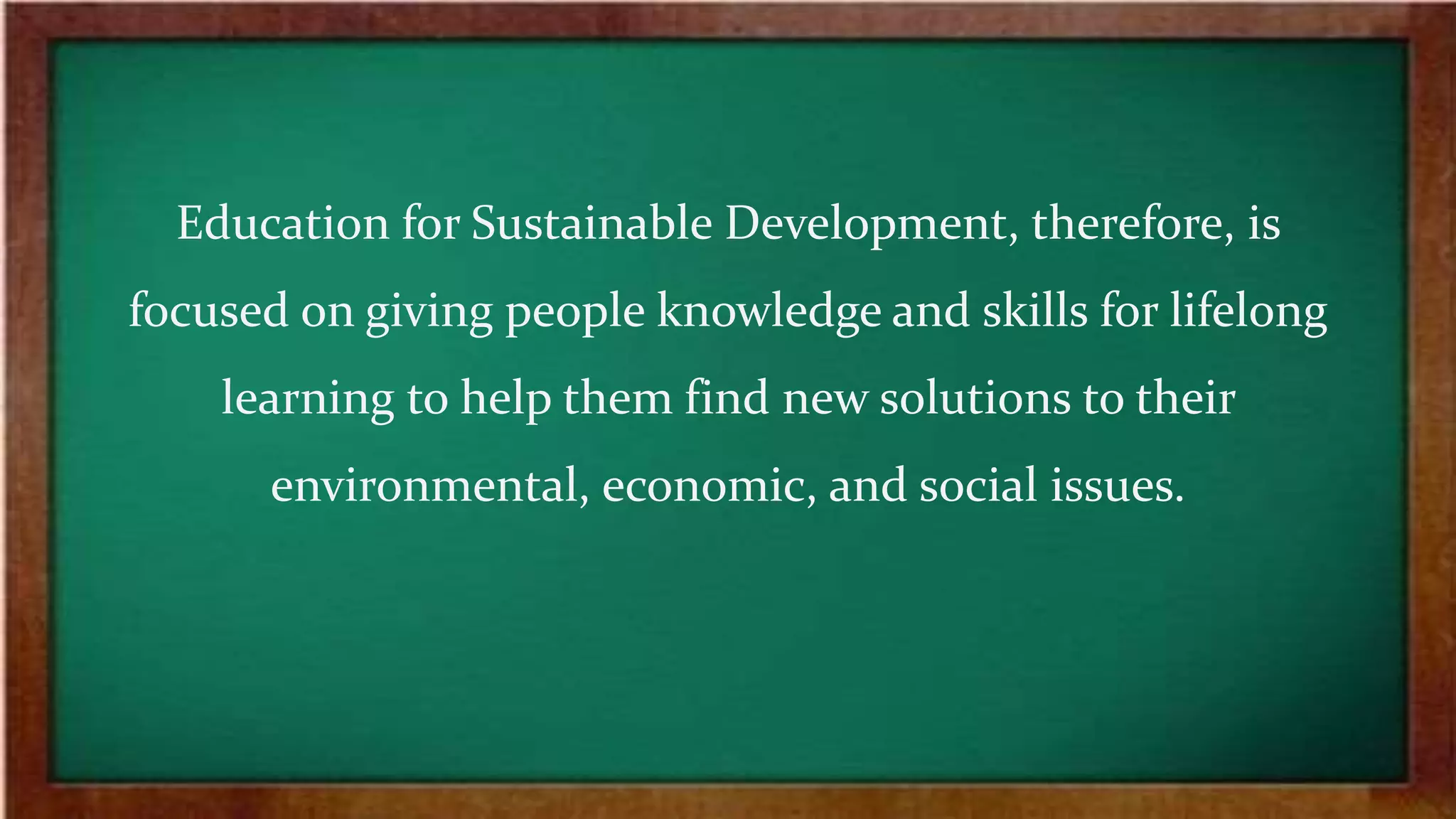Education For Sustainable Development | PPTX