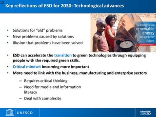 "Education for Sustainable Development for 2030" | PPTX