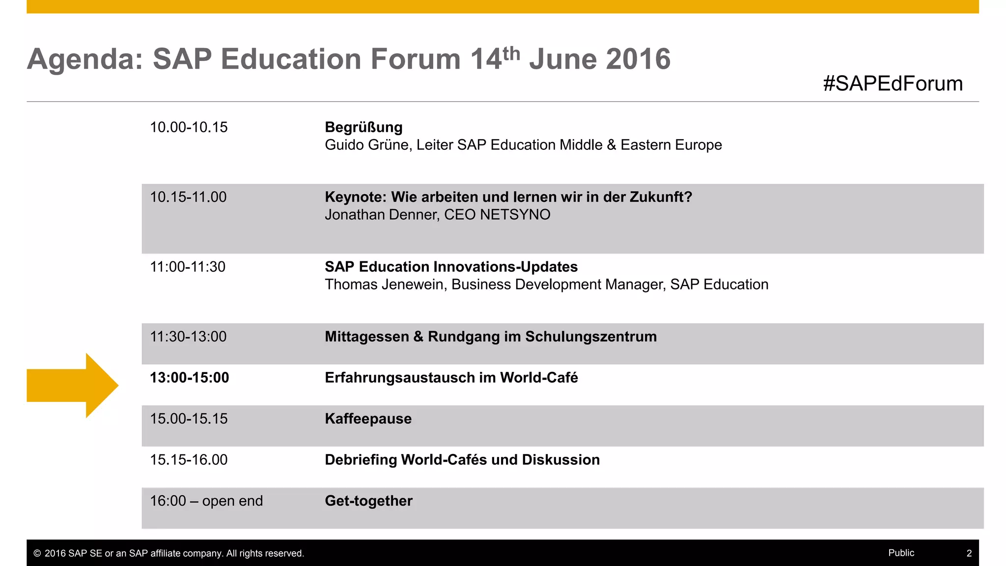 SuccessFactors Learning auf dem SAP Education Forum | PPT