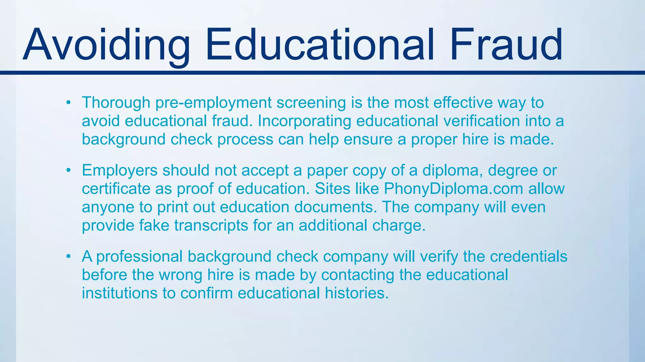 Education Fraud | PPTX