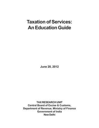 Education guide on service tax 20.06.2012