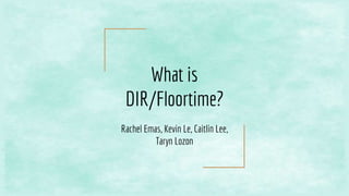 What is DIR / Floortime? | PPTX