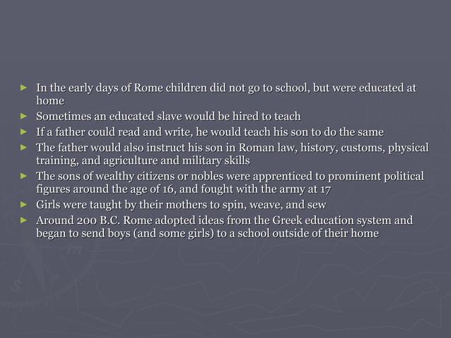 Education In Ancient Rome | PPT | Education