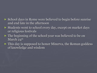 Education In Ancient Rome | PPT