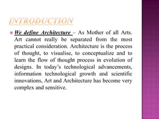 Education in architecture | PPTX