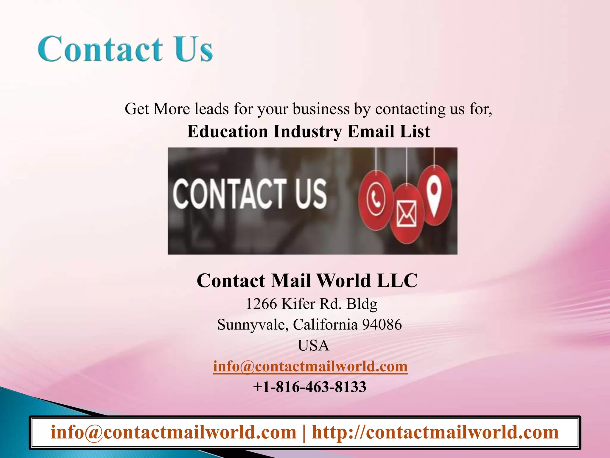 Education industry email list | PPT