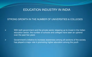 Education industry in india ppt | PPT