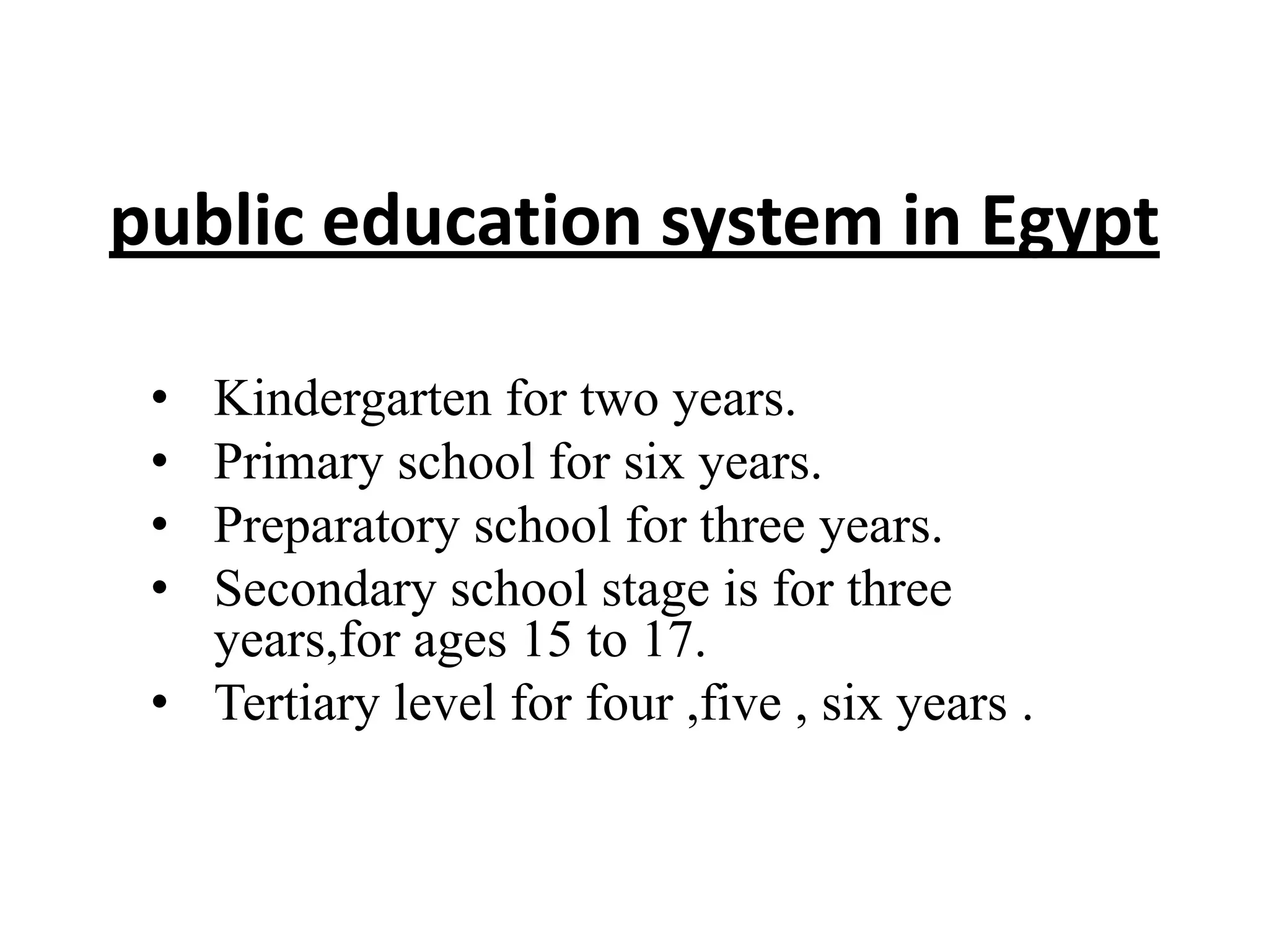 Education in egypt | PPTX