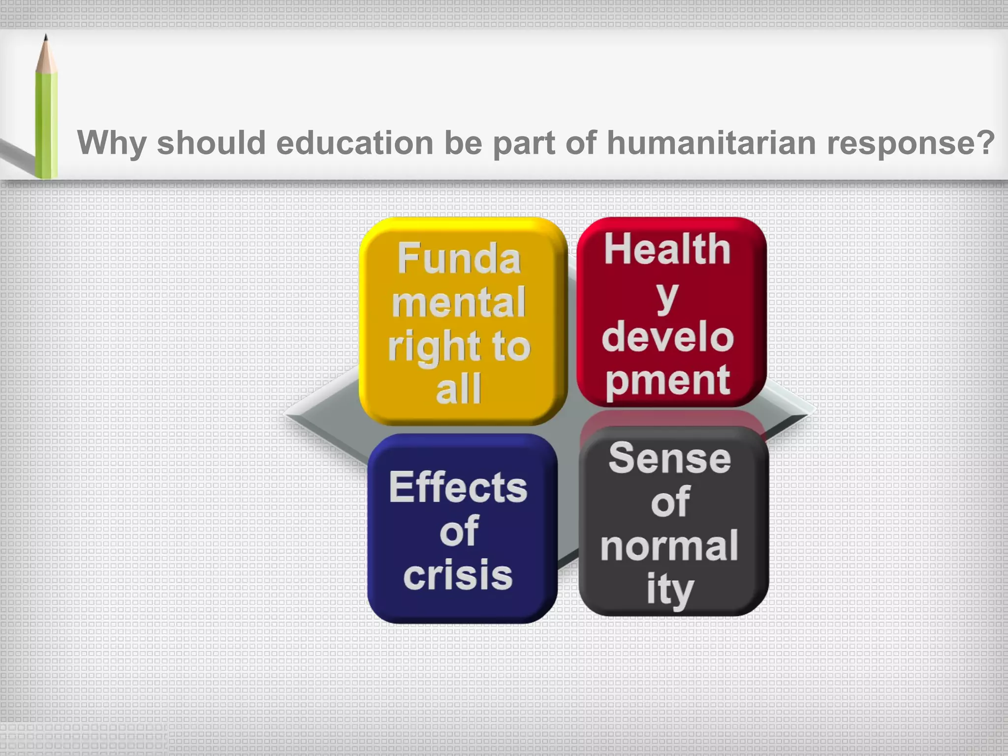 Education in Emergency in humanitarian aspects | PPT