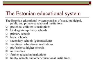 Education in estonia | PPT