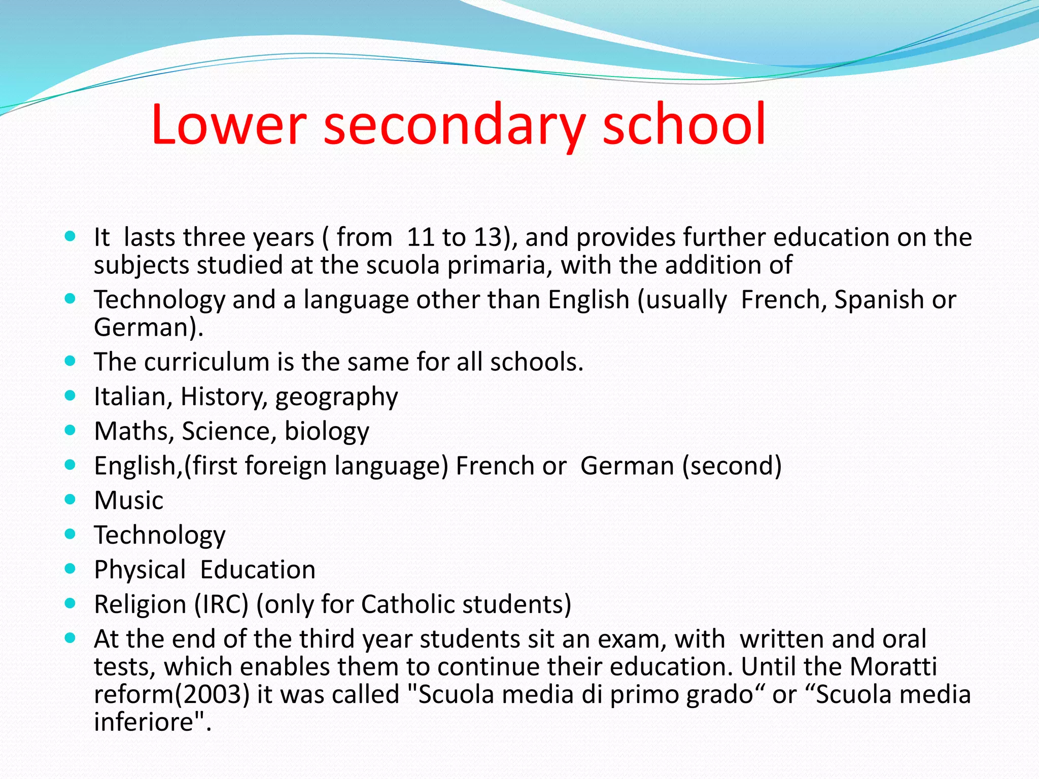 Education in italy | PDF