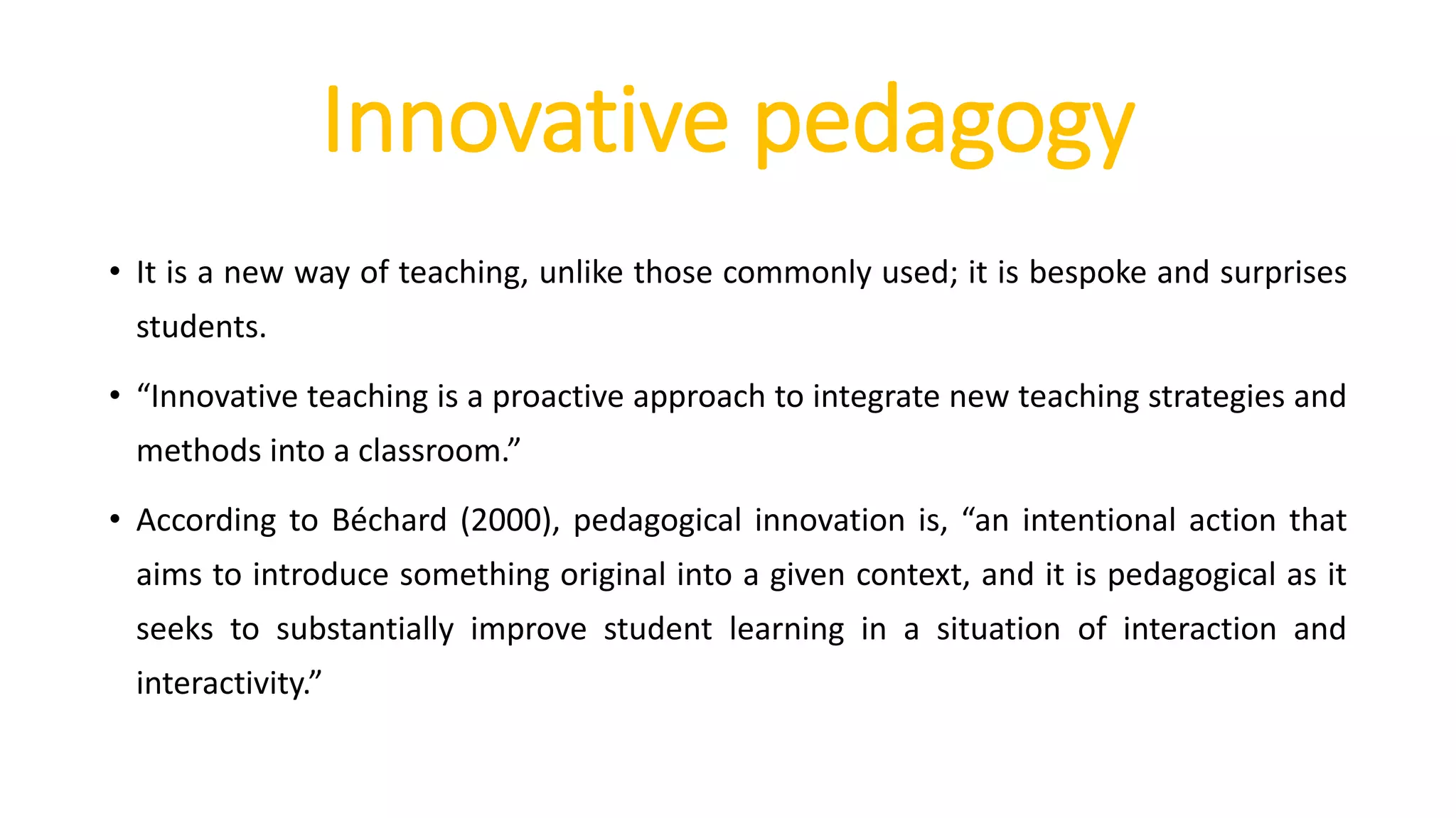 Innovative Pedagogy and Teaching Effectiveness | PPTX