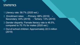 Education in Pakistan including statistics, structure.pptx