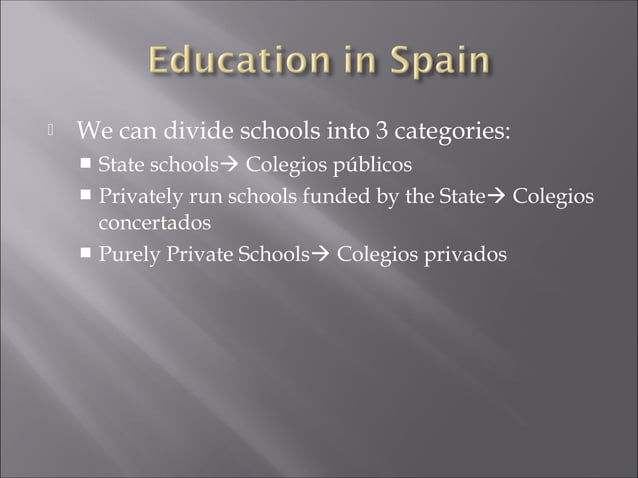 Education in spain | PPT