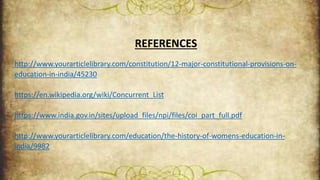 Education in the concurrent list | PPTX