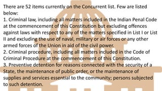 Education in the concurrent list | PPTX