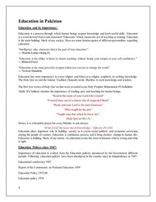 Education in Pakistan | DOCX