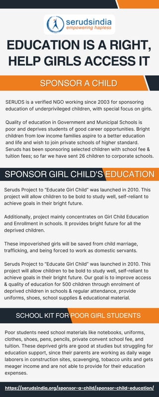 Education is a Right, Help Girls Access It | PDF