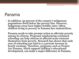 Education is Key to Alleviating Poverty in Panama | PPTX
