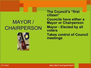 Hierarchy and Functions of Local Government | PPT