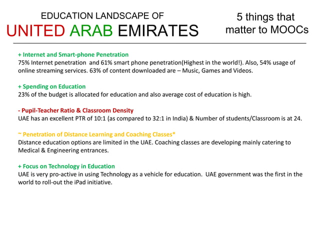Education landscape of uae | PPT
