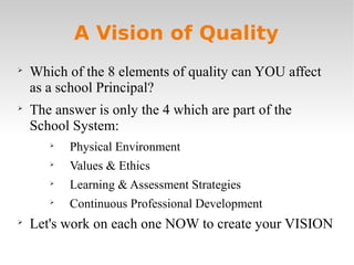 Education Leadership - Creating a vision for quality education | PPT