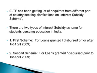 Education loan : Clarifications On Education Loan Interest Subsidy ...