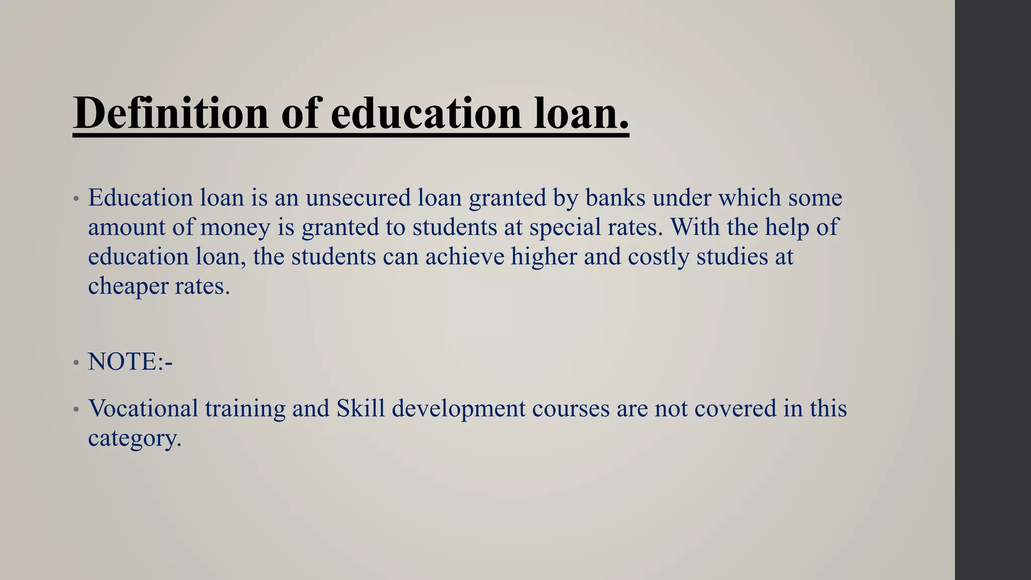 Education loan | PPTX