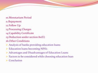 Education loan | PPTX