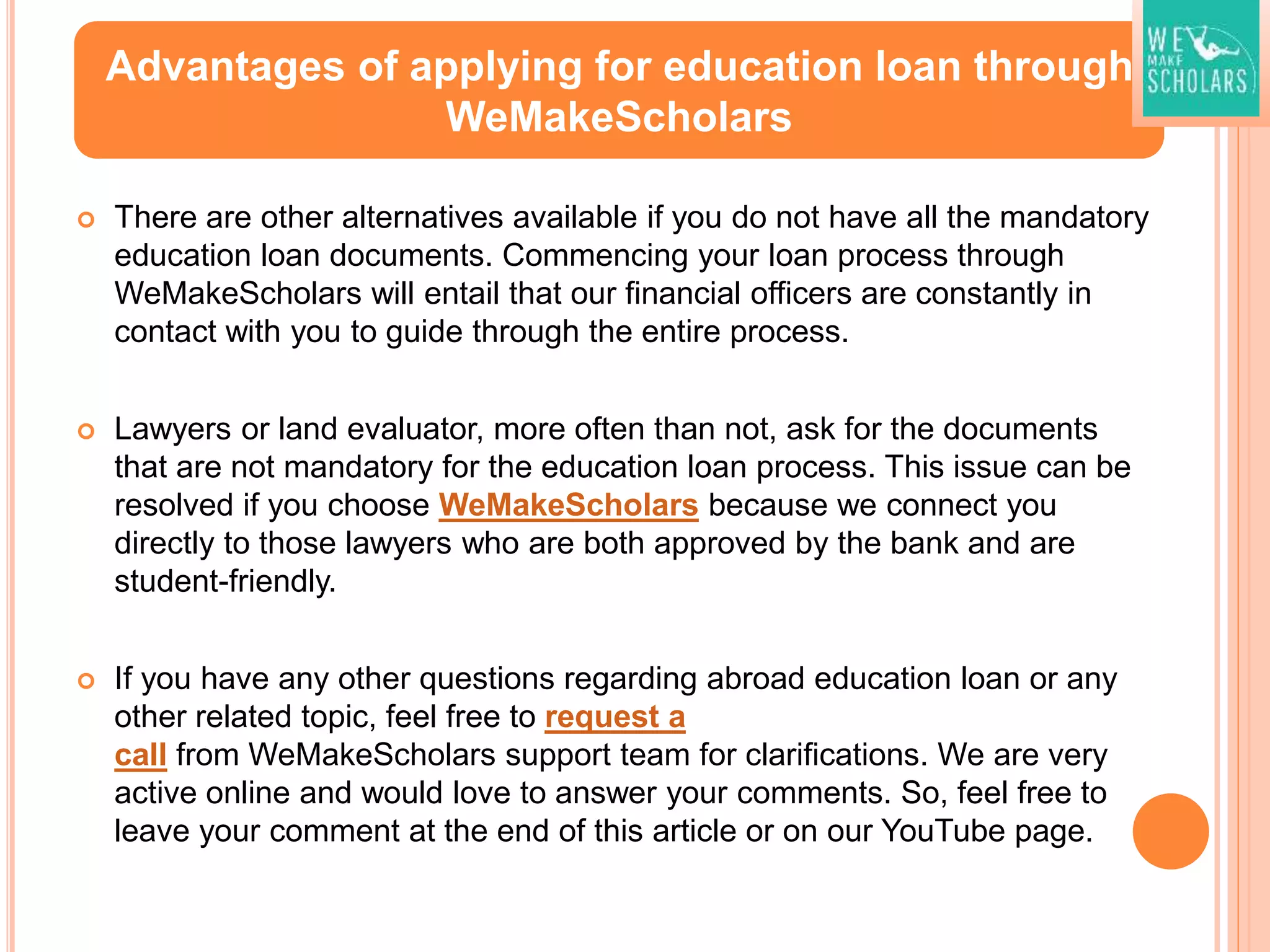 Education loan documents | PPT