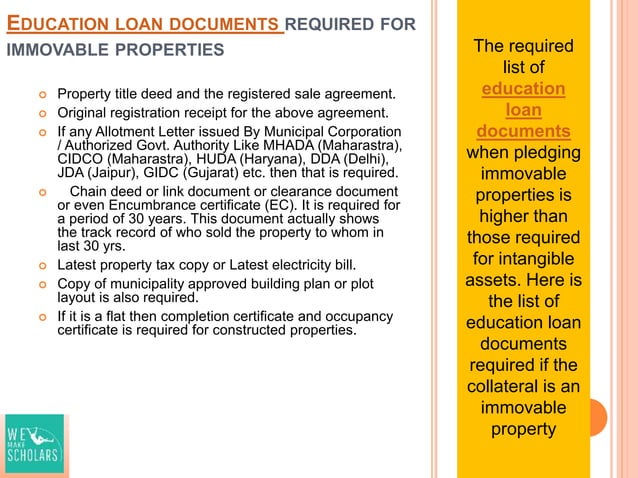 Education loan documents | PPT