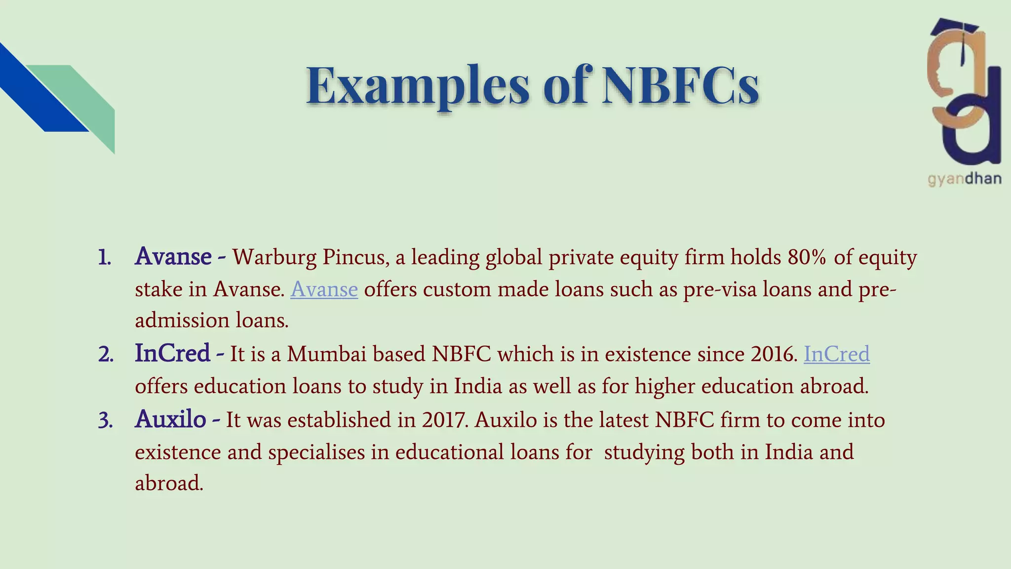 Education loans from NBFCs | PPTX