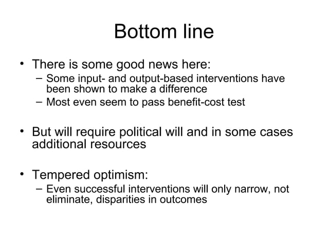 Improving Educational Outcomes for Poor Children | PPT