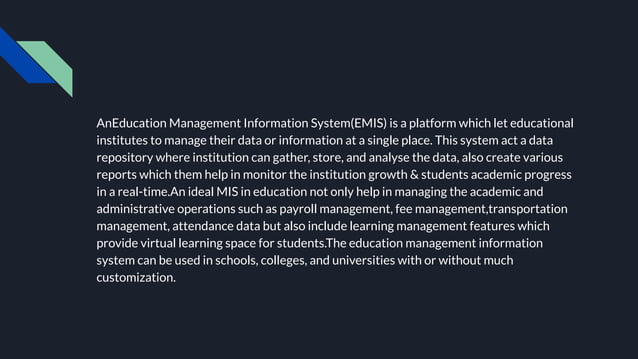 Education management information system(emis) | PDF