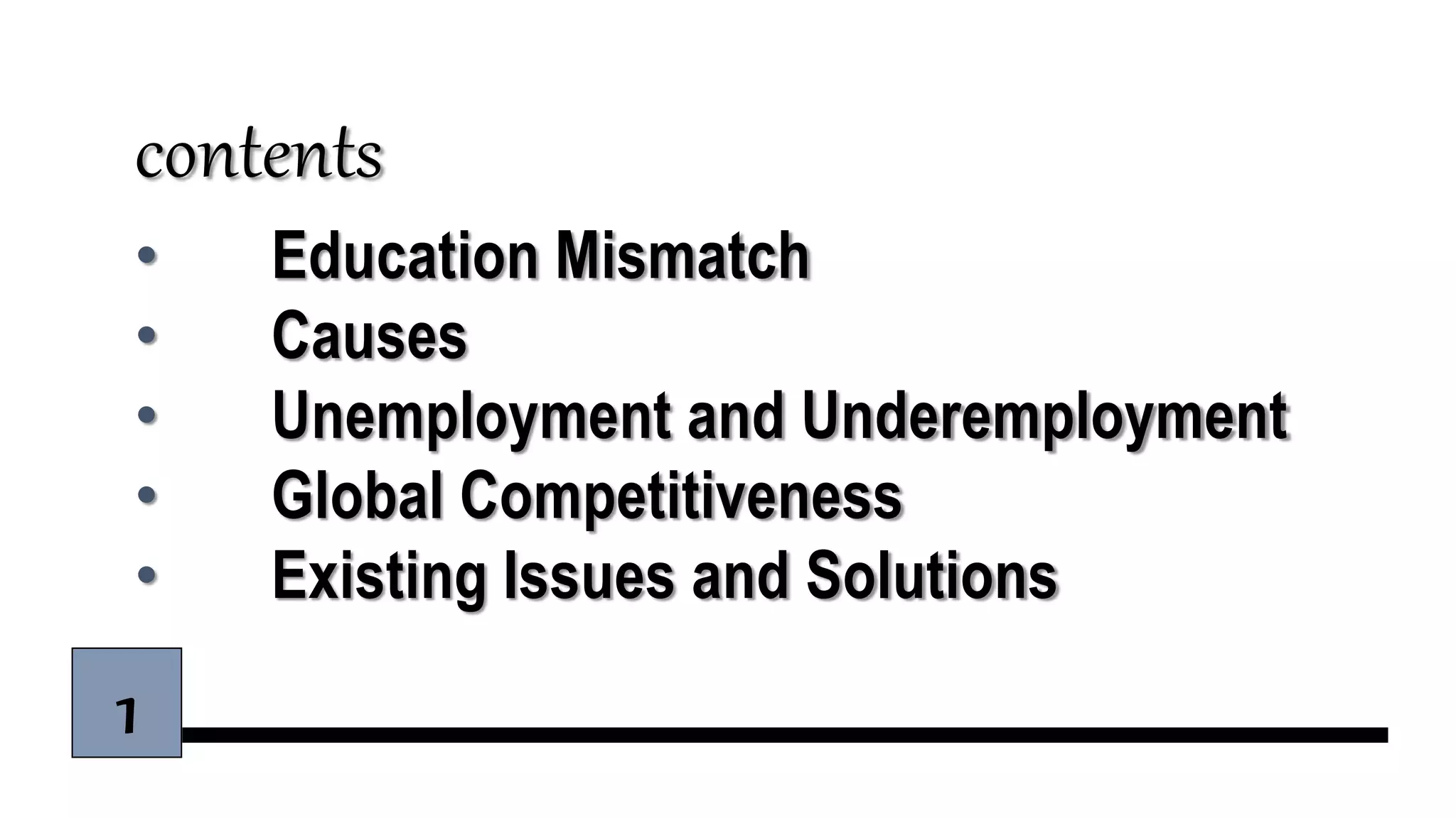 Education Mismatch | PPTX