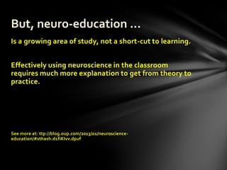 Education neuroscience | PPTX