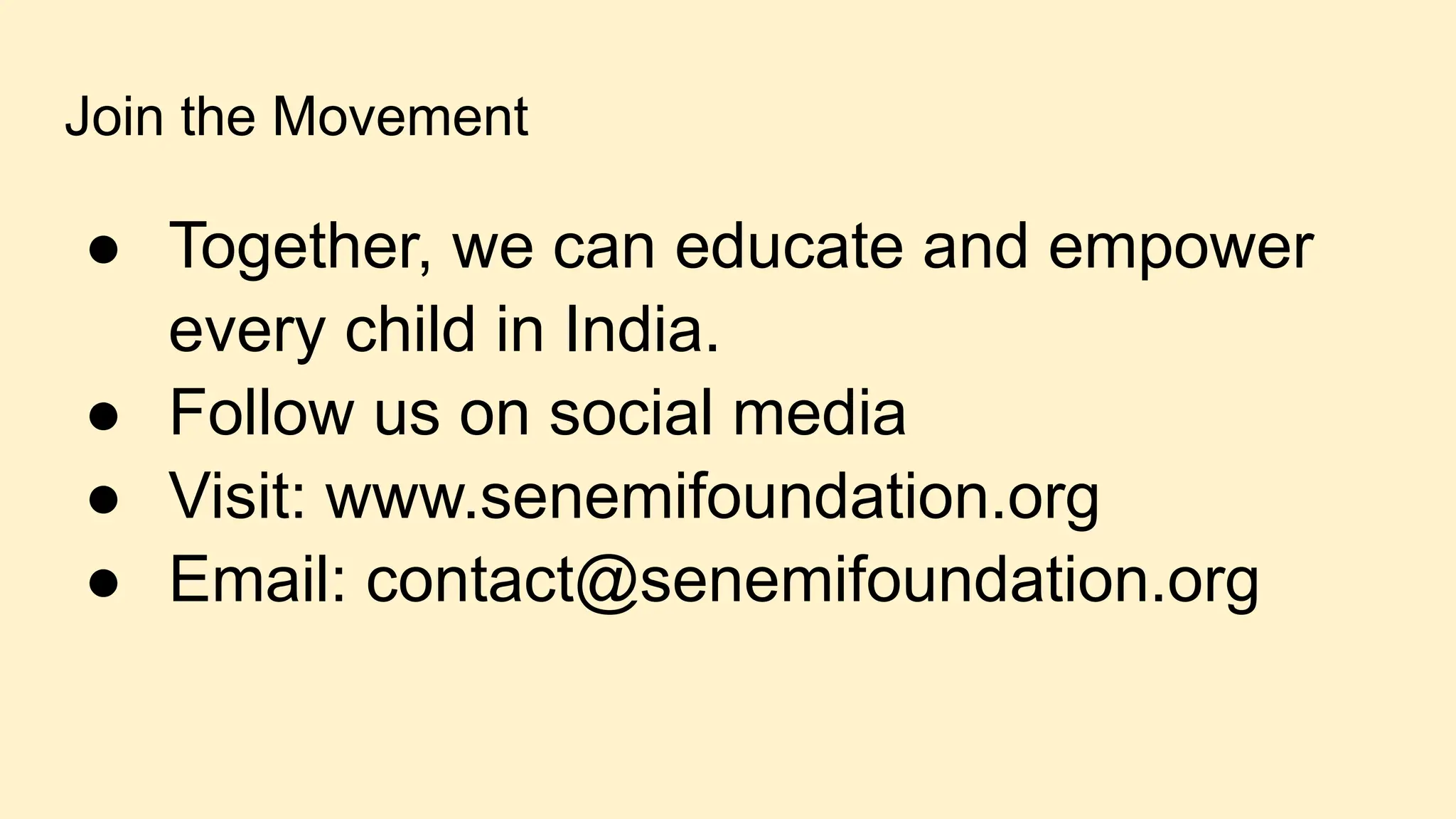 Education NGO in India-Senemi Foundation | PPTX