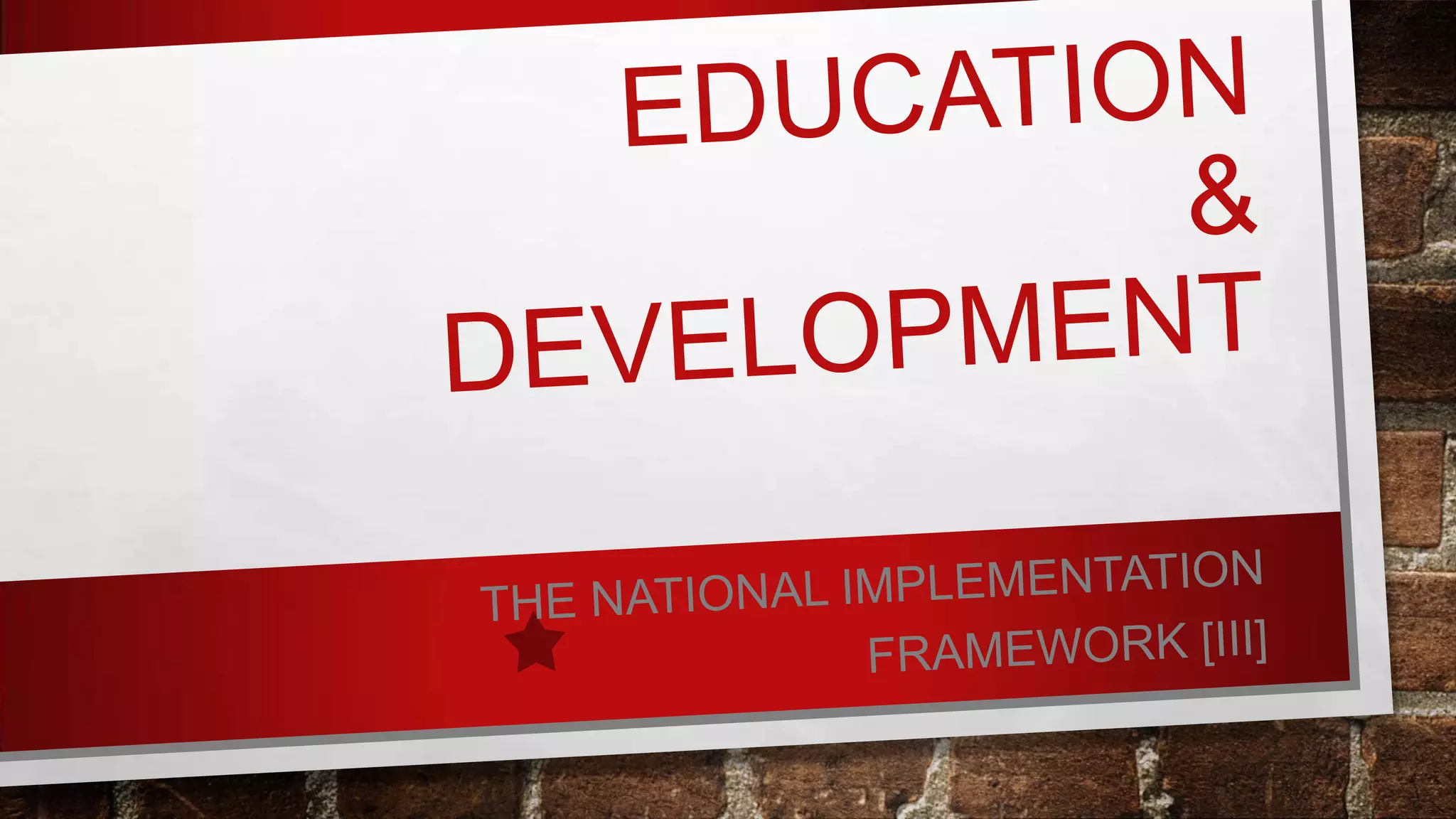 Zambia Education Sector in the Sixth National Development Plan | PPTX