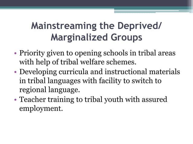 Education of marginalized and socially disadvantages segments.pptx ...