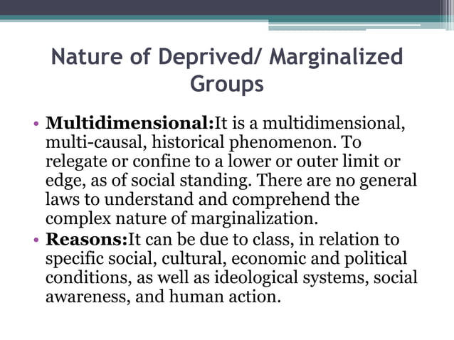 Education of marginalized and socially disadvantages segments.pptx ...
