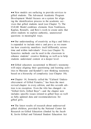 Education of th e gifted and talentedsylvia b. rimm | DOCX