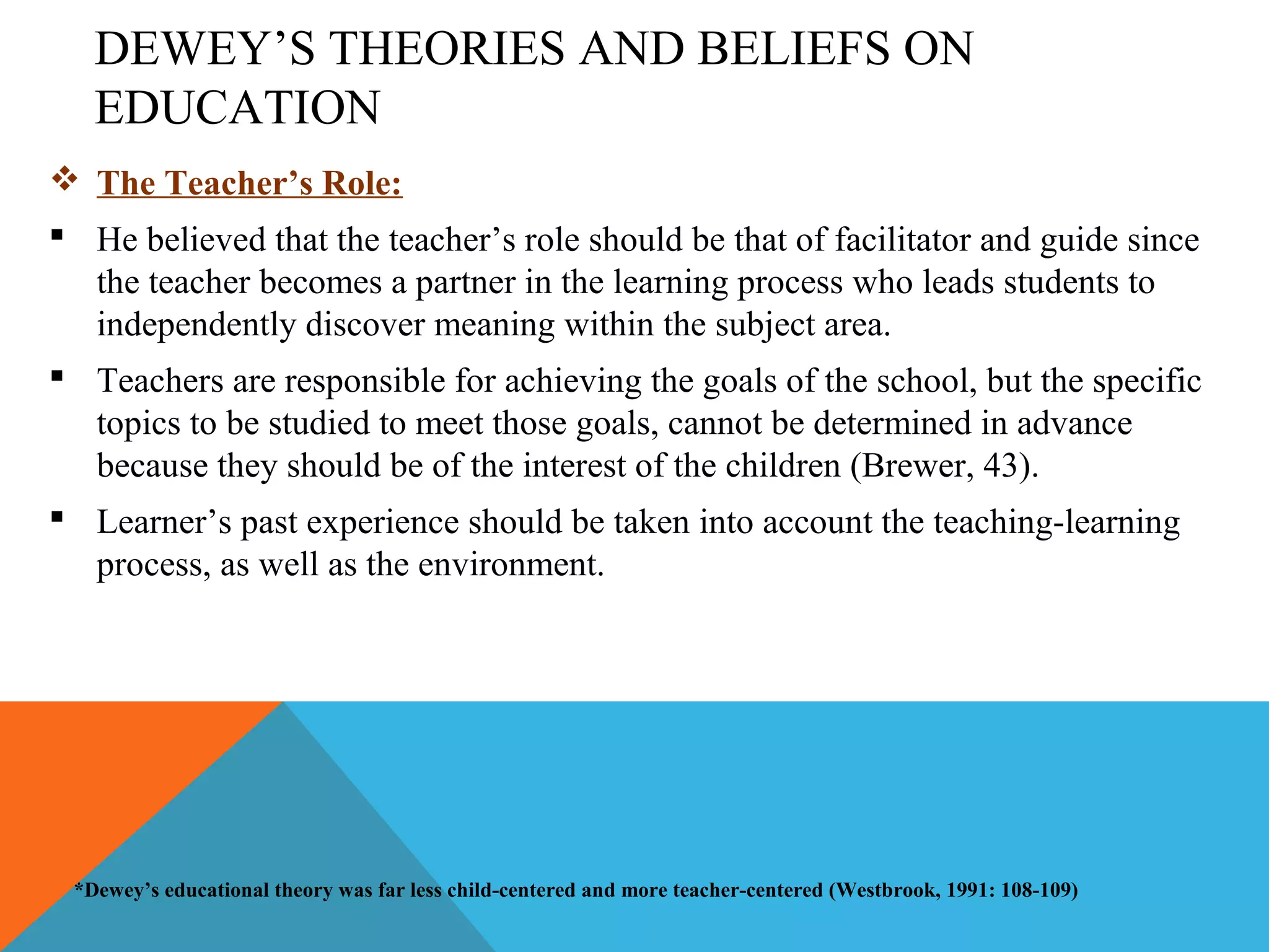 John dewey and his Education philosophy | PPT