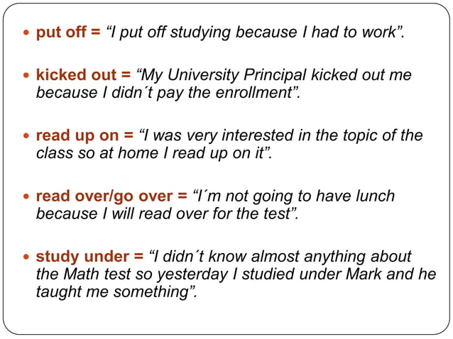 Education phrasal verbs | PDF