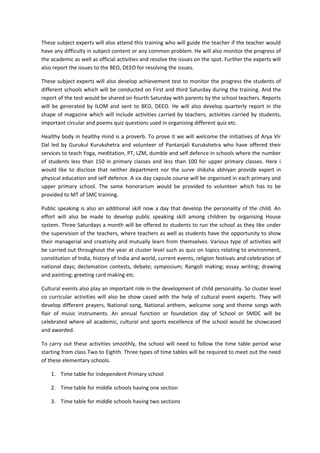 Education plays an important role in all round development of child ...